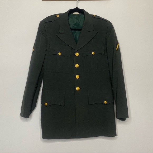Jackets & Coats | Us Army Service Uniform Coat Green Dress Blazer ...